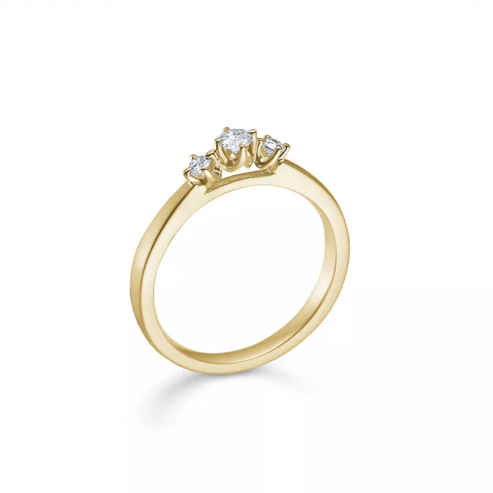 Mads Z Crown Trinity Ring 14 kt. Guld 0,17 ct. 1541717 - Dit