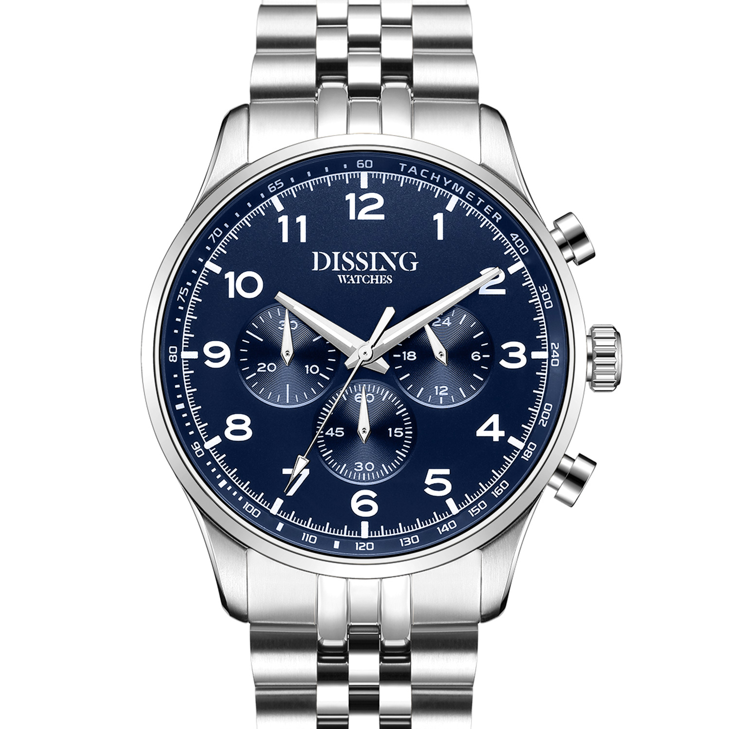 Dissing Pilot Silver/Navy – Armbåndsure